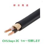 即日発送 CV5.5SQx2C 1m〜切断します CV5.5SQ×2心 CV5.5sqx2芯 CV5.5x2c CV5.5sqx2芯 電線 ...