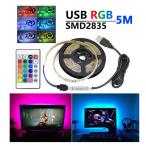 LED テープライト USB対応 5m SMD3528 5V LEDテープ RGB 間接照明 棚下照明 テレビの背景照明用LED /【Buyee】
