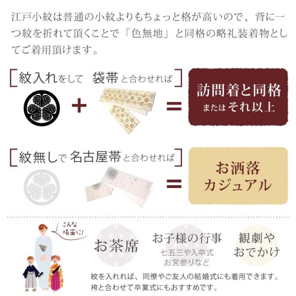 洗える 着物 江戸小紋 単衣 レディース 毛万筋 浅黄色 M L 洗える 着物 江戸小紋 単衣 レディース 毛万筋 浅黄色 M L