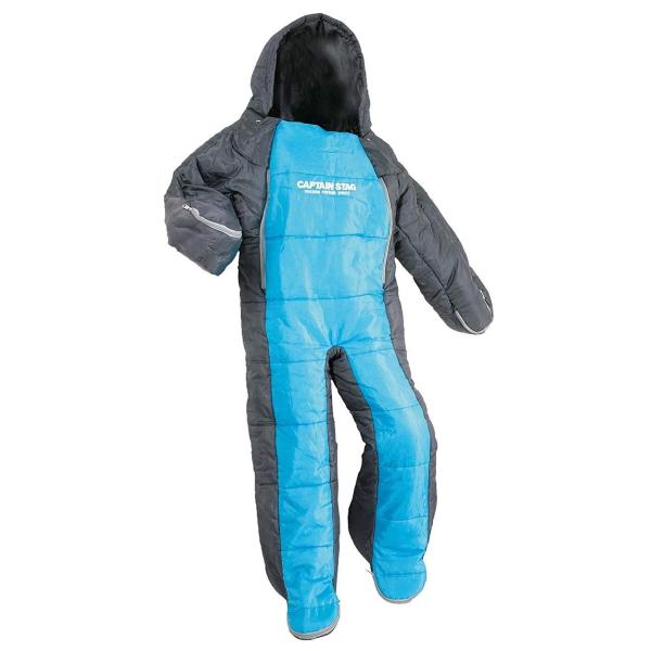 キャプテンスタッグ(CAPTAIN STAG) 寝袋 シュラフ 子供用 エッグ型シュラフ 中綿700g 丸洗い 収納袋付き ブ